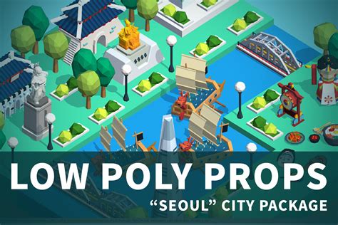 3d Low Poly Seoul Prop Pack 3d Props Unity Asset Store