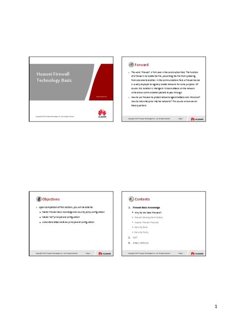 Huawei Firewall Technology Basis Pdf Firewall Computing