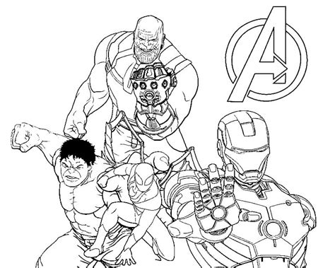 Hulk Vs Thanos Coloring Pages