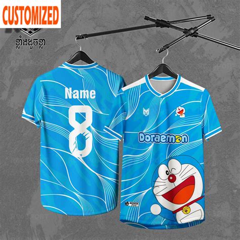 Jersey Custom Name Malaysia New Doraemon Design Jersey Free Custom Man Unisex 3d Sublimated Men