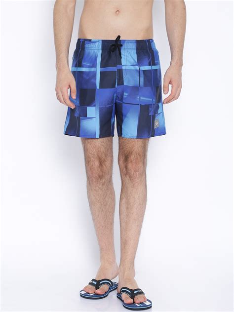 Buy Speedo Blue Printed Swim Shorts 809677a625 Swimwear For Men