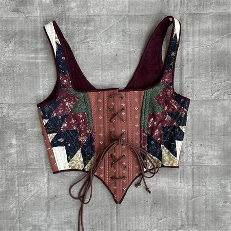 Handmade Vintage Quilt Corset Top Custom Order