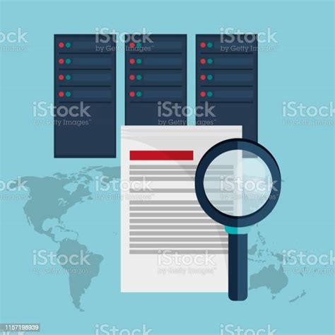 Data Center Document Analysis Search Stock Illustration Download Image Now Computer