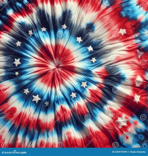 Abstract Red White And Blue Tie Dye Background For Patriotic Events