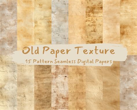 Old Paper Texture Pattern Seamless Digital Papers Tile Patterns Printable Scrapbook Paper