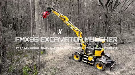 Fecon Fmx36 Forestry Mulcher With Jcb Hydradig Wheeled Excavator Youtube