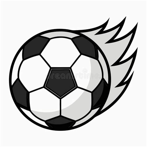 Vector Graphic Of A Soccer Ball With Fire Trail Design Illustration For