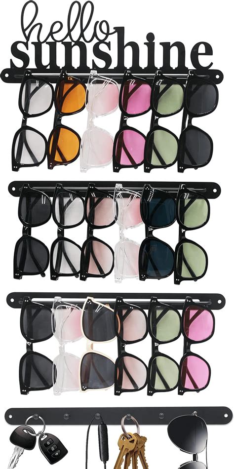 Dancenser Decorative Sunglass Organizer Wall Mounted Metal