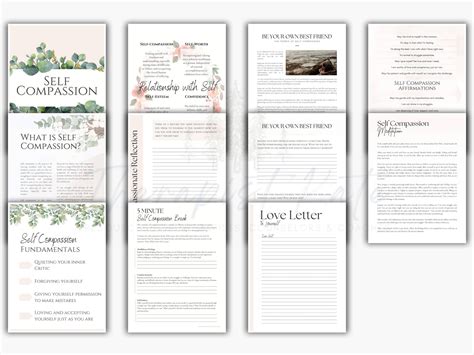 Self Compassion Worksheets