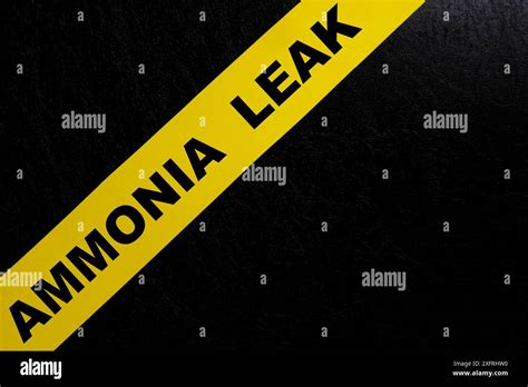 Ammonia Gas Leak Or Leakage Caution Danger And Warning Concept Yellow