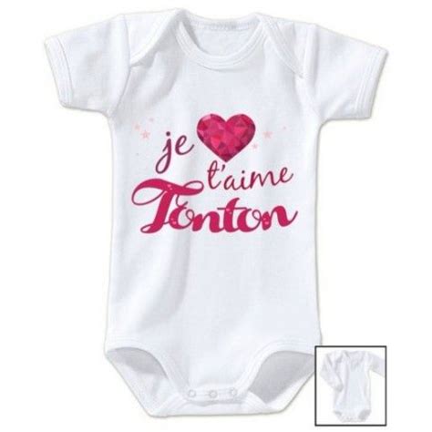 Body De Bébé Je Taime Tonton Strass Fille