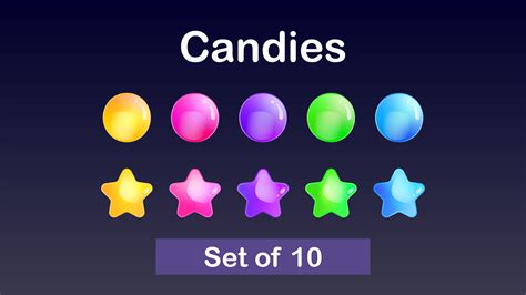 Set Of Candy Illustrations By Acmgame