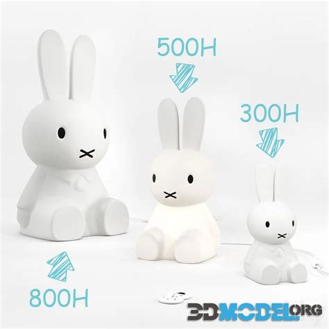 3d Model Miffy Lamp