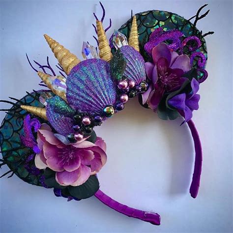 How To Make Mermaid Ears Ursula Minnie Ears Diy
