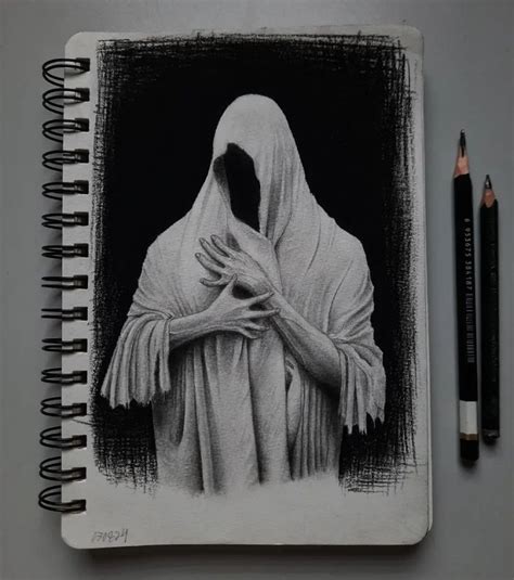 Hidden Self 070824 Charcoal Art Artist Scary Charcoal Drawing