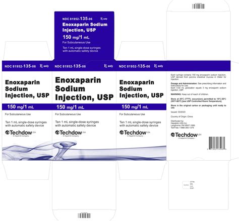 Dailymed Enoxaparin Sodium Injection Solution