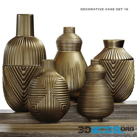 3d Model Decorative Vase Set