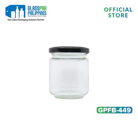 Glasspak 6 Pcs 160ml 220ml 320ml Round Glass Jar Black Safety Button