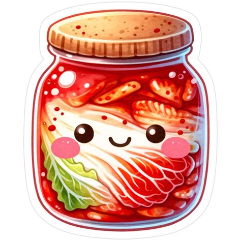 Cute Kimchi Sticker In 2025 Kimchi Logo Packaging Design Cute Food
