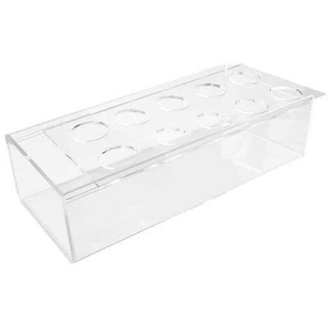 Clear Acrylic Flower Vase Rectangular Floral Centerpiece For Dining Table 9 8 Inch Long