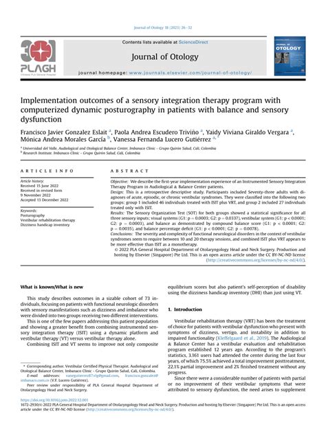Pdf Implementation Outcomes Of A Sensory Integration Therapy Program