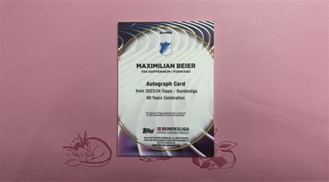 2024 Topps Chrome Maximilian Beier Rc 德甲 60周年 纪念 霍芬海姆 马克西米利安 拜尔 新秀 签字 0840编 低编 薄荷绿折 完美签 全网首张 投资