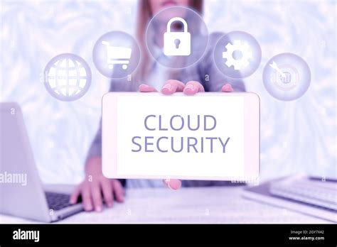 Handwriting Text Cloud Security Internet Concept Imposing A Secured System Of Existing Data In