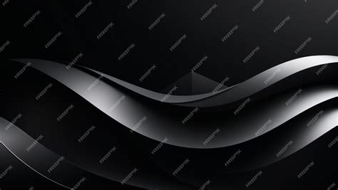 Premium Photo Black Abstract Background Wave Geometric Vector Graphic Minimal Texture Cover