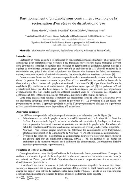 pdf partitionnement d un graphe sous contraintes exemple de la