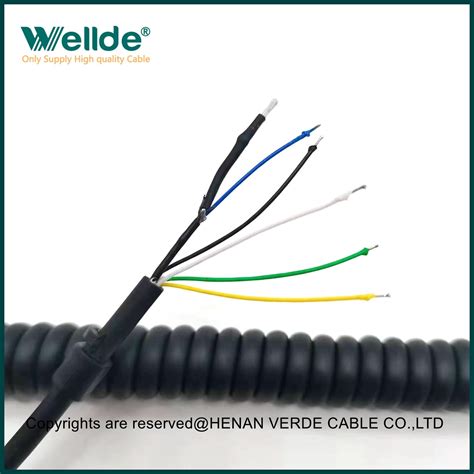 4core 5 Core 05mm2 15mm Spiral Cable With End Power Extension Cord