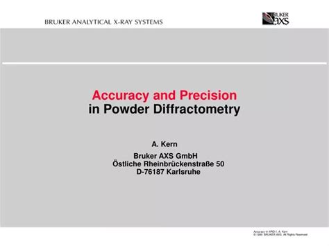 Ppt Accuracy And Precision In Powder Diffractometry Powerpoint