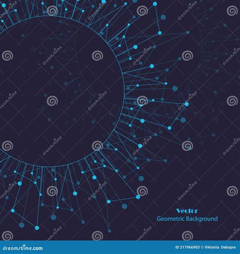 Geometric Pattern With Connected Lines And Dots Stock Vector Illustration Of Computer Design
