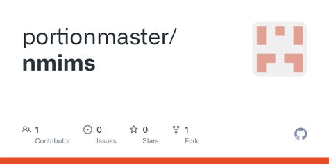 GitHub Portionmaster Nmims