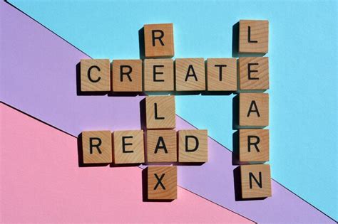 Premium Photo Learn Create Relax Read Positive Pursuits