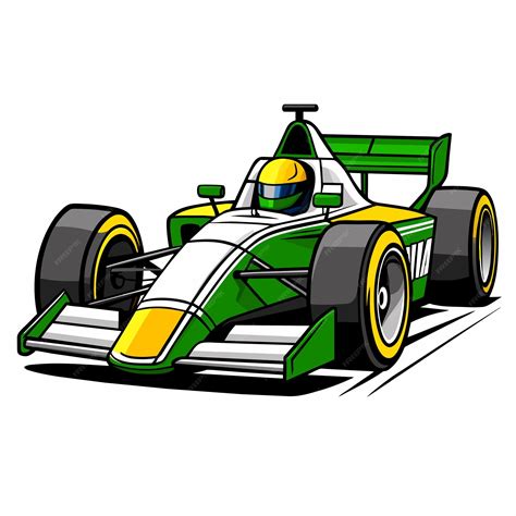 F1 Car Simple Cartoon Style Premium Ai Generated Vector