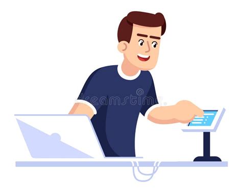 Maintaining System Blue Gradient Concept Icon Stock Vector Illustration Of Process Stroke