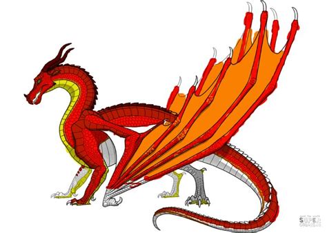Skywing Dragon From Wings Of Fire Nica Super Coloring Wings Of