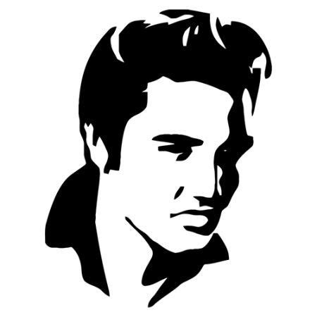 Elvis Black And White Art Elvis Stencil Elvis Silhouette Png Elvis