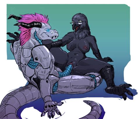 Rule 34 Absurd Res Anthro Avian Bird Breasts Corvid Corvus Genus Crow Dragon Duo Eyewear