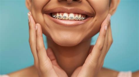 The Smile With Braces Premium Ai Generated Image