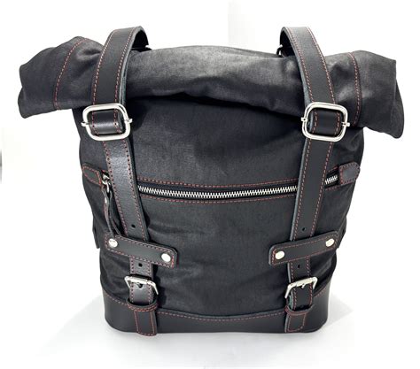 Dakhla 12l Saddlebag Smoked Black With Seams In Red R12s Limited