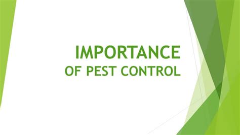 Importance Of Pest Control Pptx