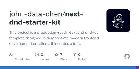 Github John Data Chennext Dnd Starter Kit This Project Is A Production Ready Next And Dnd