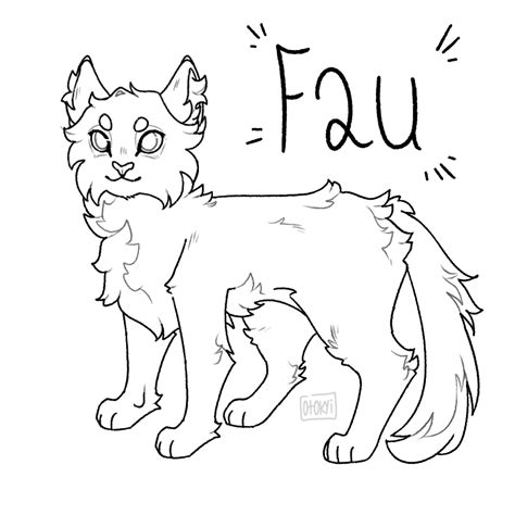 F2u Cat Base Lineart By Otokyi On Deviantart