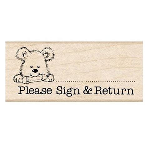 Please Sign And Return Pup Stamp Hoad453 Hero Arts Stamps And Stamp Pads