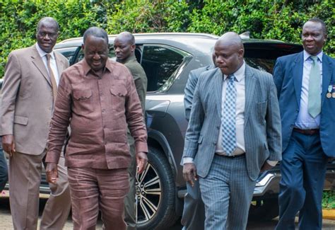 Photos Raila Odinga Engages Odm Staff And Officials At Chungwa House