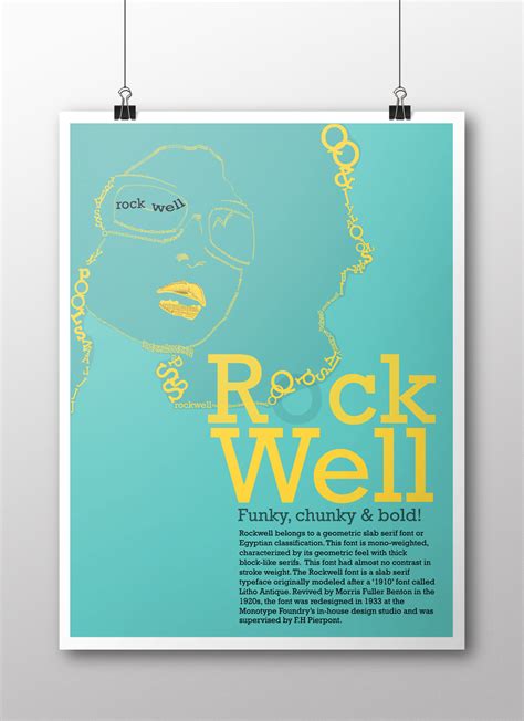 Rockwell Typeface Poster Typography Amy