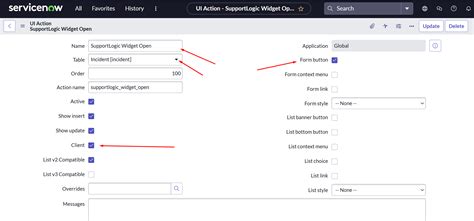 how to add a button on the incident page in servicenow to open a
