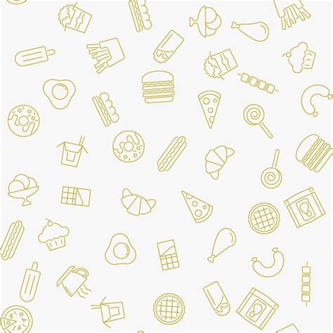 Fast Food Minimal Vector Seamless Pattern Premium Vector