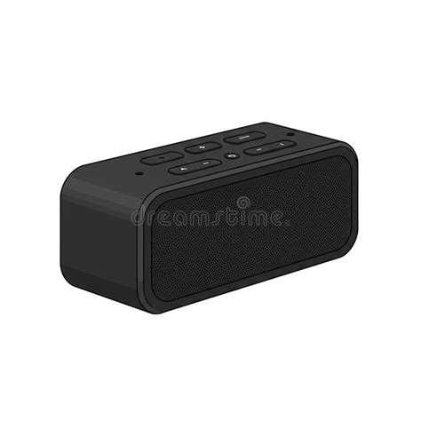 Black Rectangular Portable Speaker With Rounded Edges And A Mesh Front